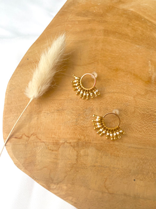 Boucles OTA camel :: Monpetitatelier-shop